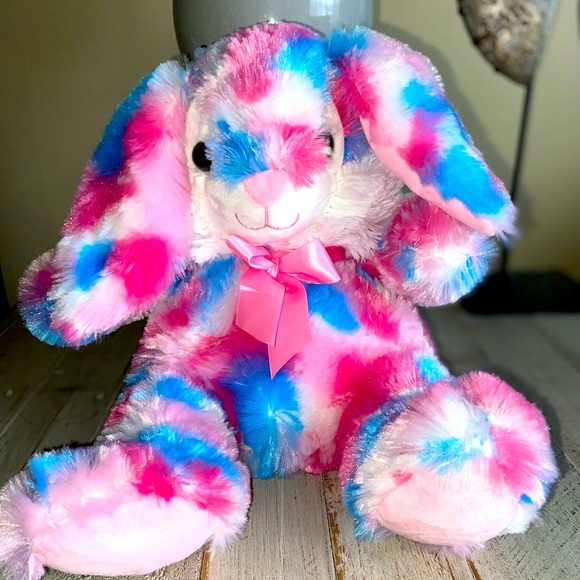 Homerbest | Toys | Homerbest Rainbow Tiedye Bunny Rabbit Plush W Pink ...
